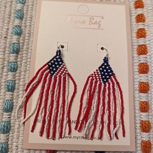 Myra Bag | Jewelry | Myra Bag Us Flag Beaded Earrings | Poshmark